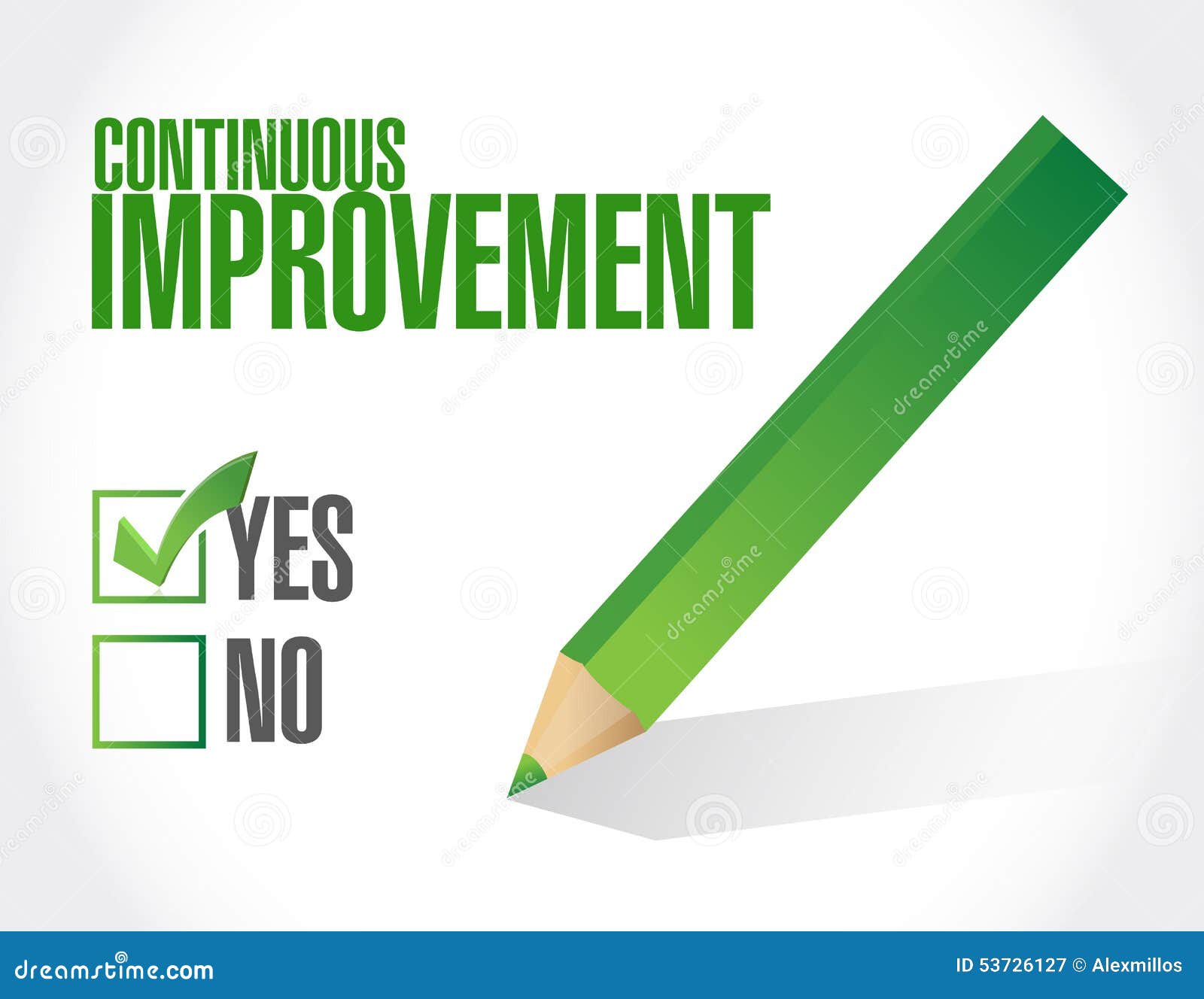 Continuous Improvement Approve Sign Stock Illustration - Illustration ...
