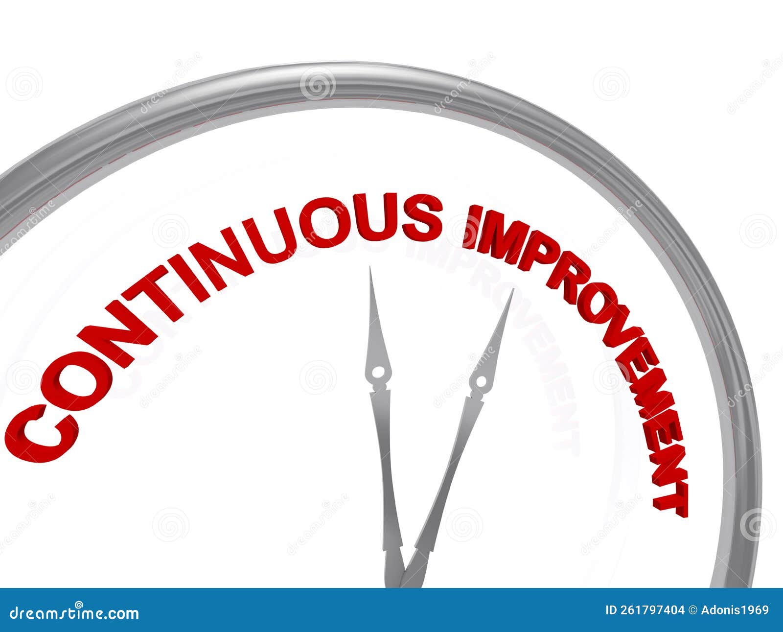 Continuous Improvement on Clock Stock Illustration - Illustration of ...