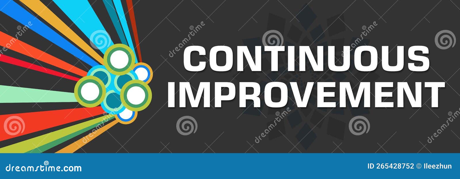 Continuous Improvement Colorful Dark Background Stock Illustration ...