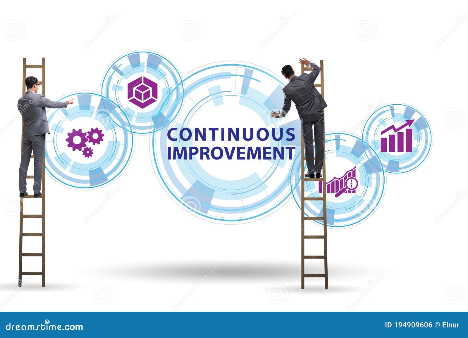 Continuous Improvement Concept in Business Stock Photo - Image of ...