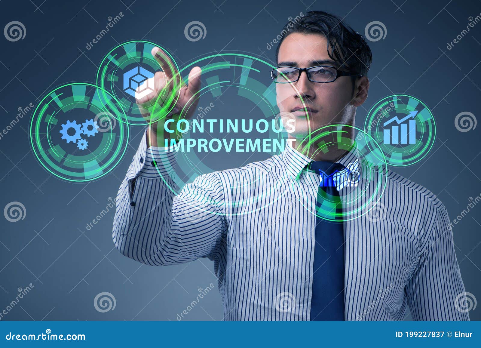 Continuous Improvement Concept in Business Stock Illustration ...