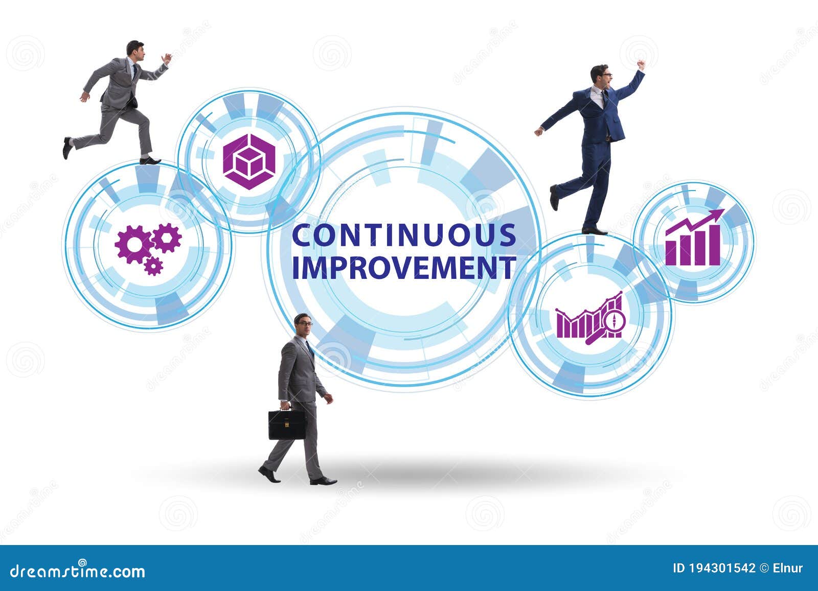 Continuous Improvement Concept in Business Stock Photo - Image of ...