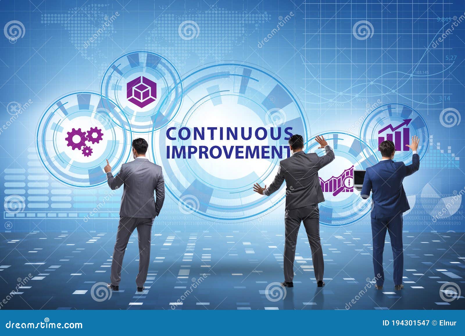 Continuous Improvement Concept in Business Stock Image - Image of ...