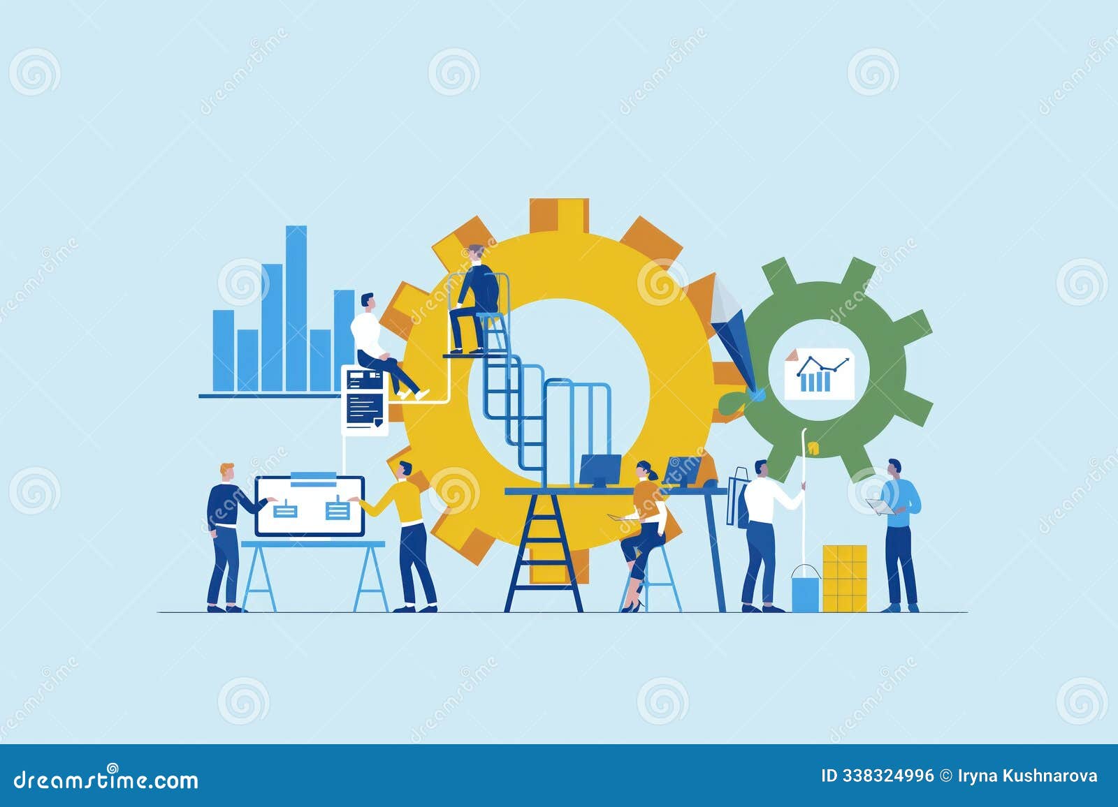 Continuous Improvement Concept In Business. Diagram Illustrates ...