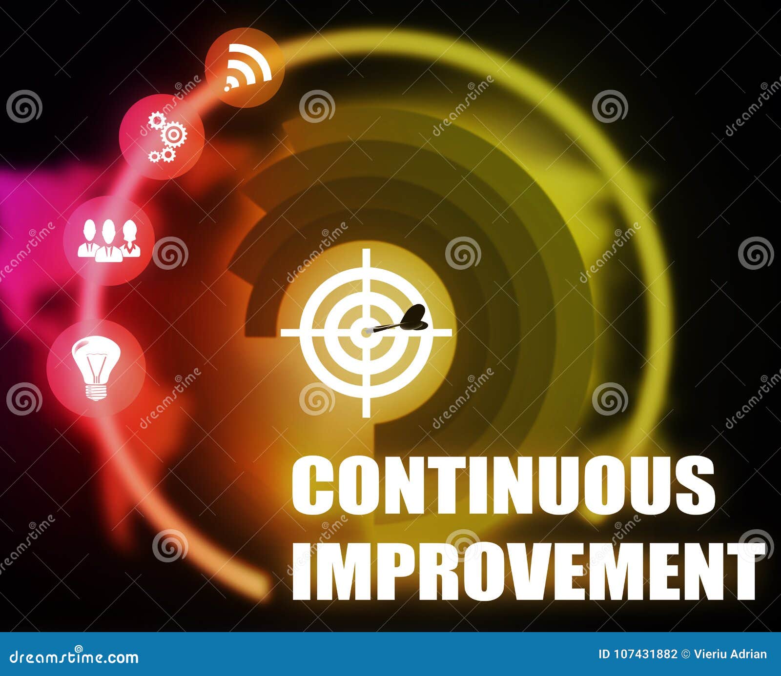 Continuous Improvement Concept Plan Graphic Stock Illustration ...