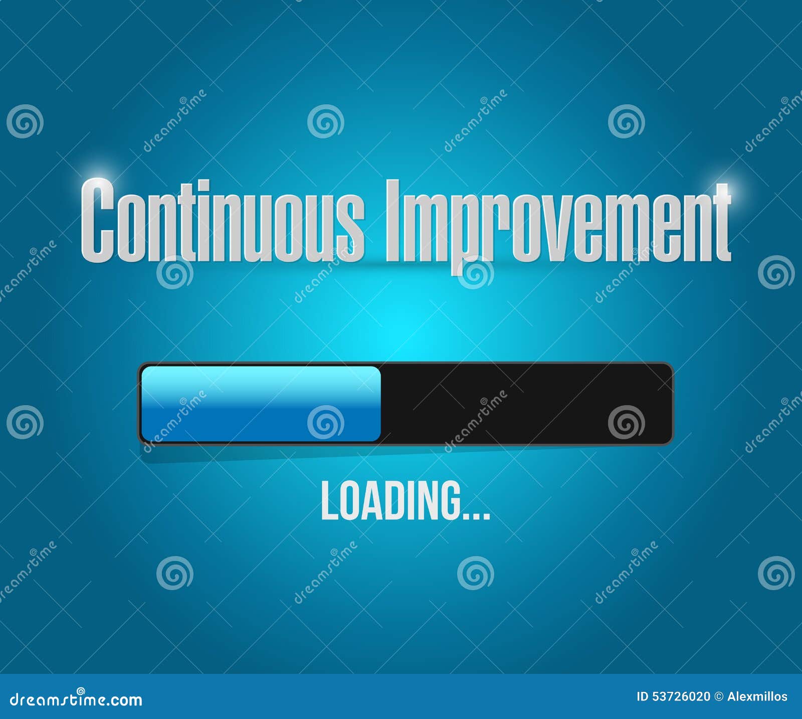 Continuous Improvement Loading Bar Sign Concept Stock Illustration ...
