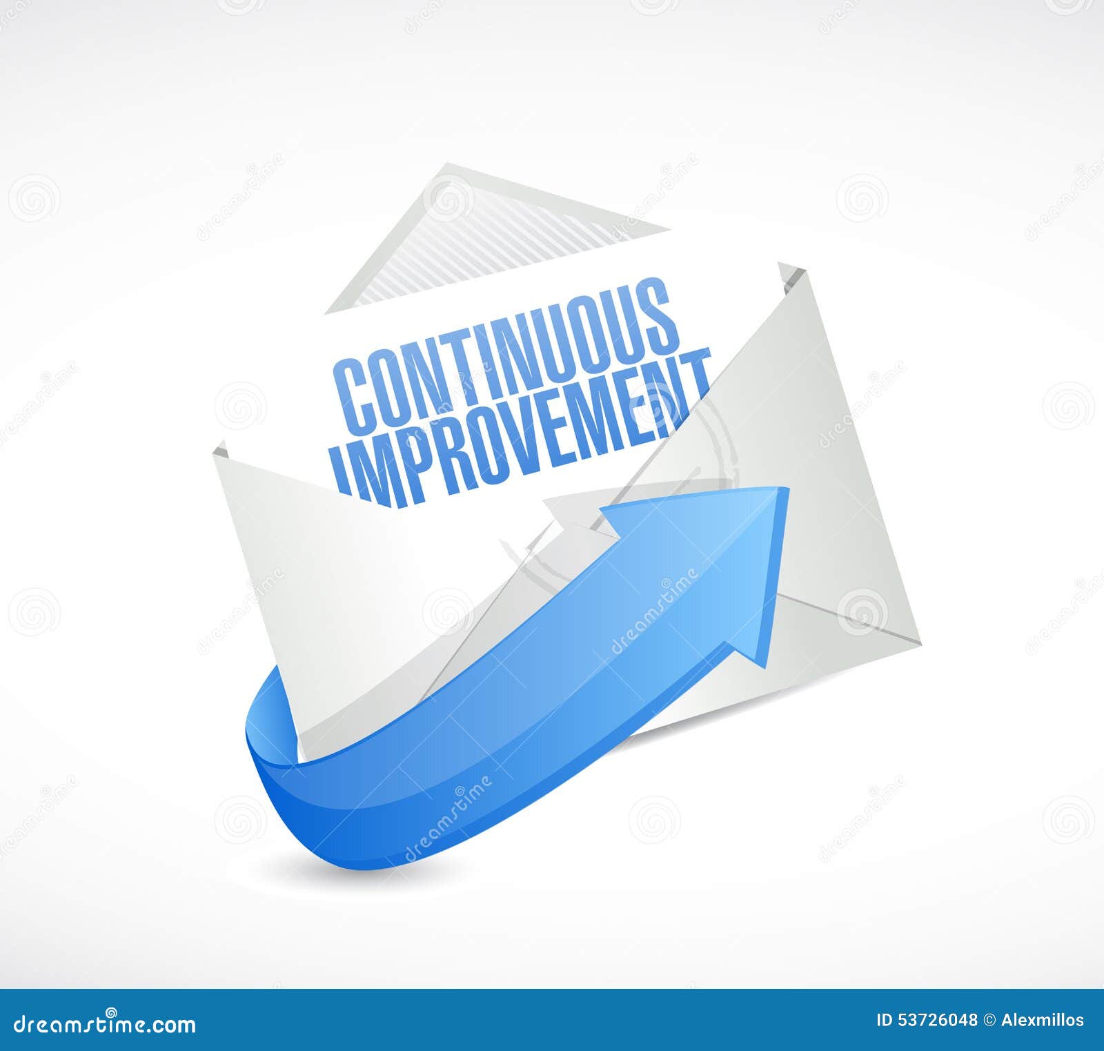 Continuous Improvement Mail Sign Concept Stock Illustration ...
