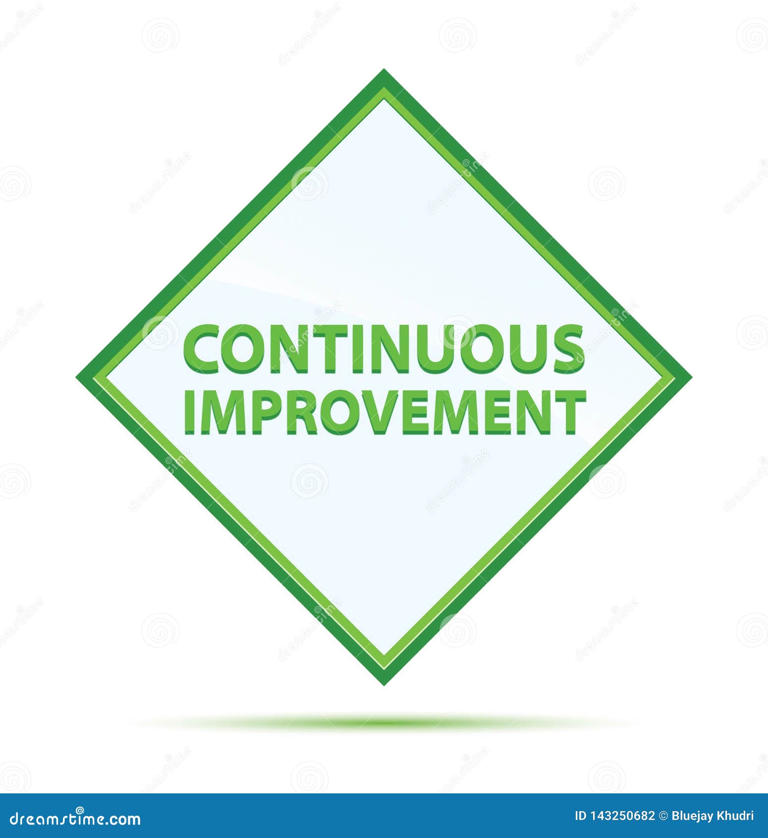 Continuous Improvement Modern Abstract Green Diamond Button Stock ...