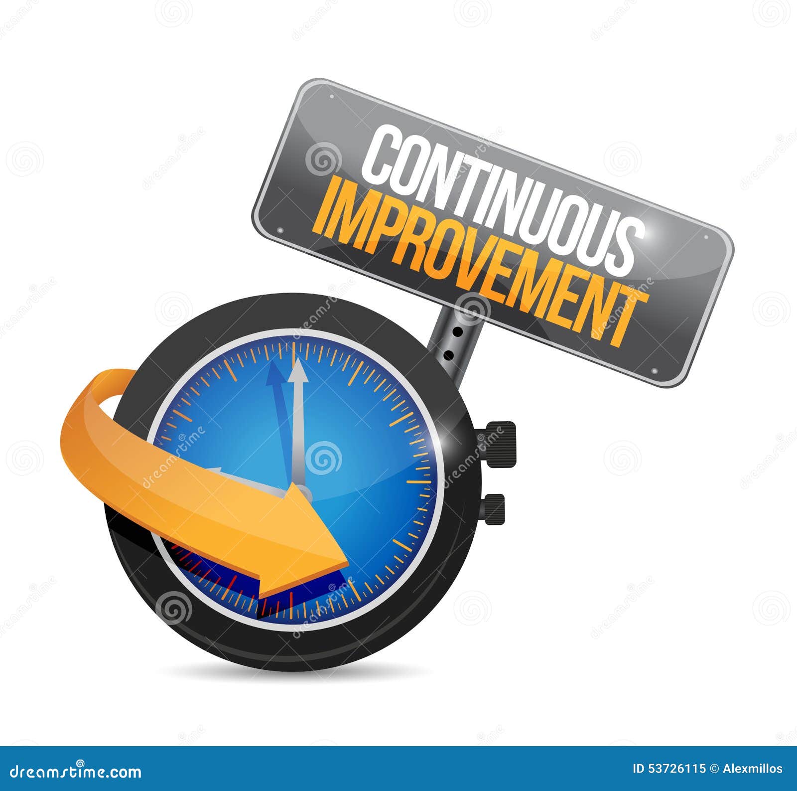 Continuous Improvement Time Sign Concept Stock Illustration ...