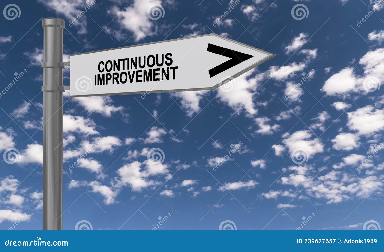 Continuous Improvement Traffic Sign Stock Illustration - Illustration ...