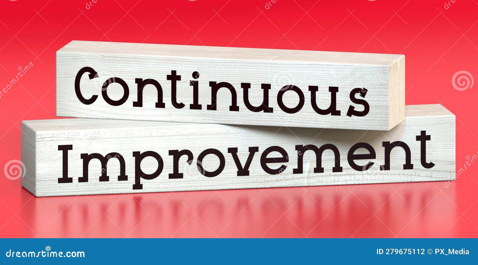 Continuous Improvement - Words on Wooden Blocks Stock Illustration ...