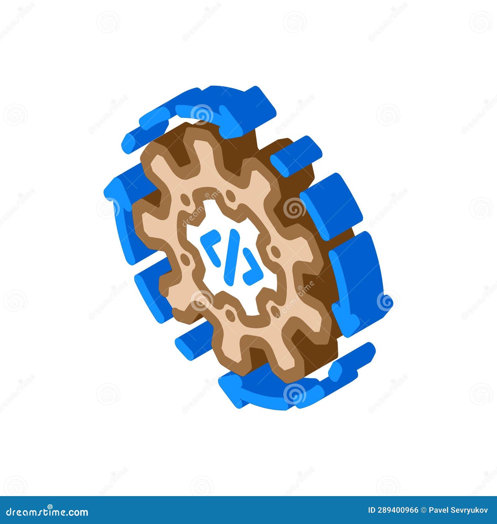 Continuous Integration Software Isometric Icon Vector Illustration ...