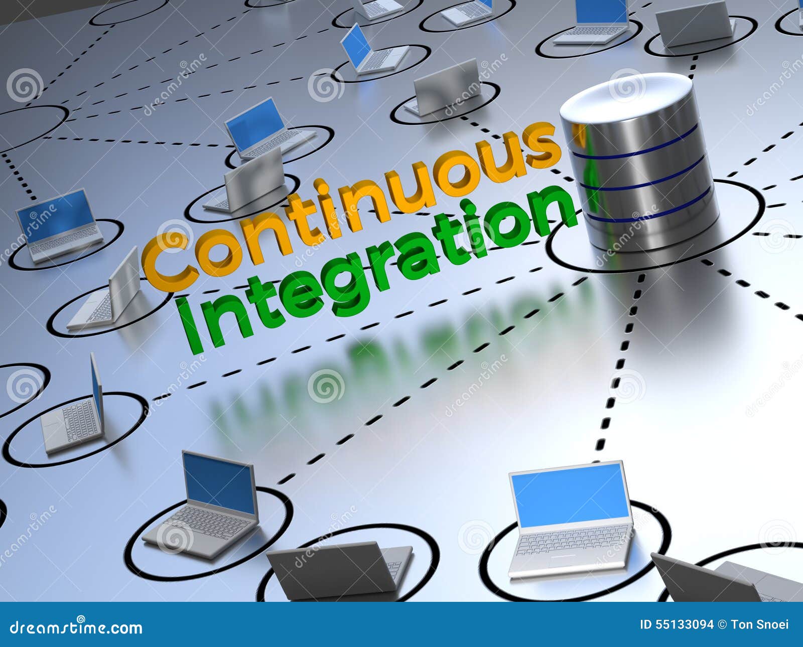Continuous Integration stock illustration. Illustration of report ...
