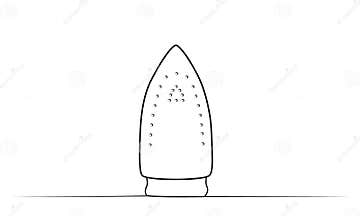 Continuous Iron Drawing with One Line. Vector Illustration Stock ...