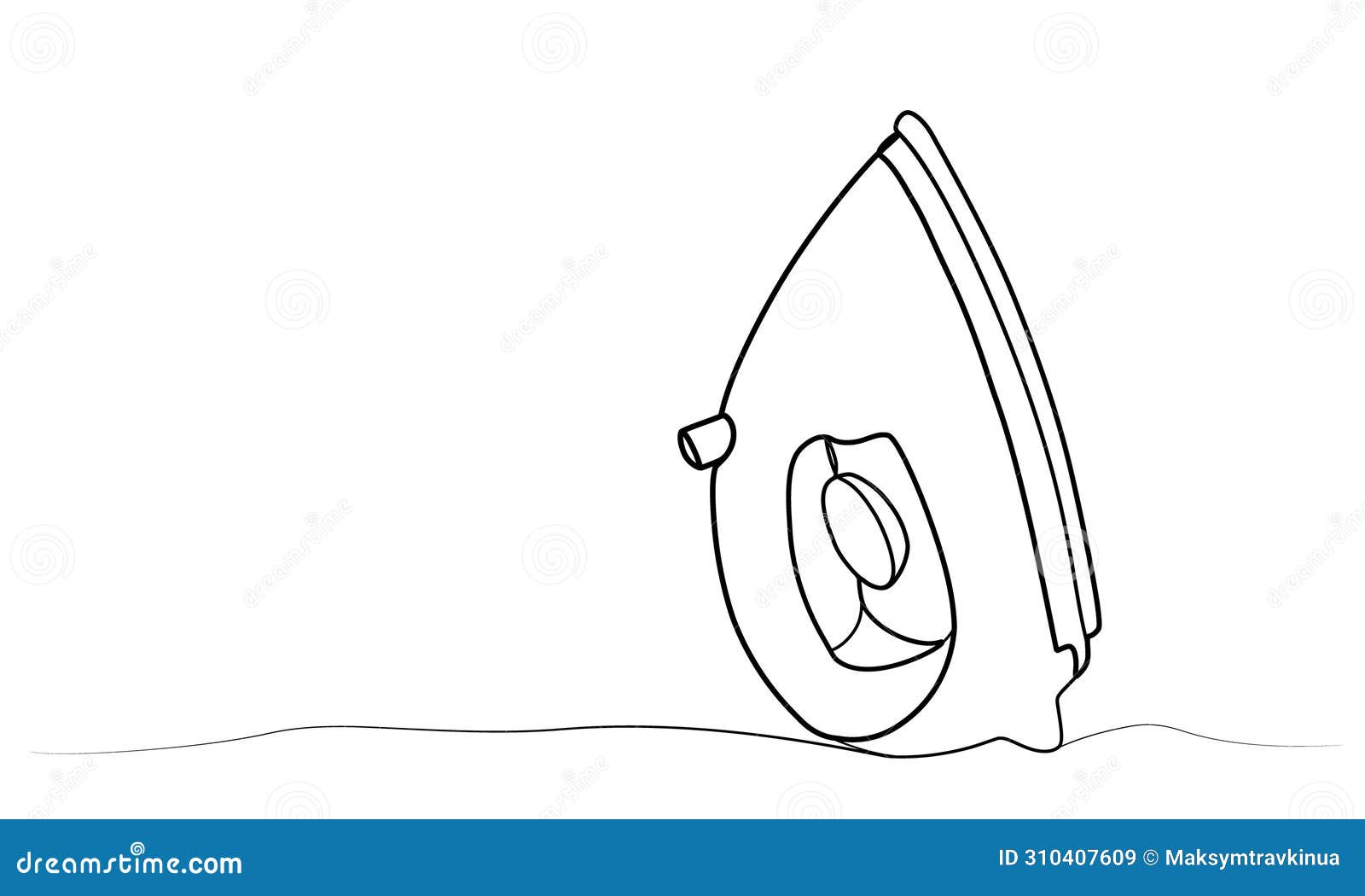 Continuous Iron Drawing with One Line. Vector Stock Vector ...