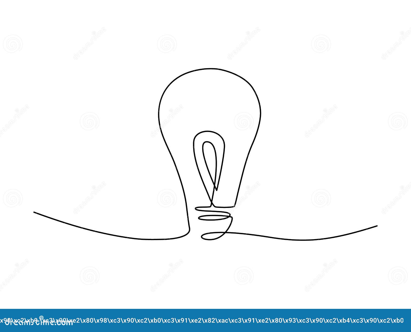 Continuous Lamp Line Drawing Stock Vector Illustration Stock Vector ...