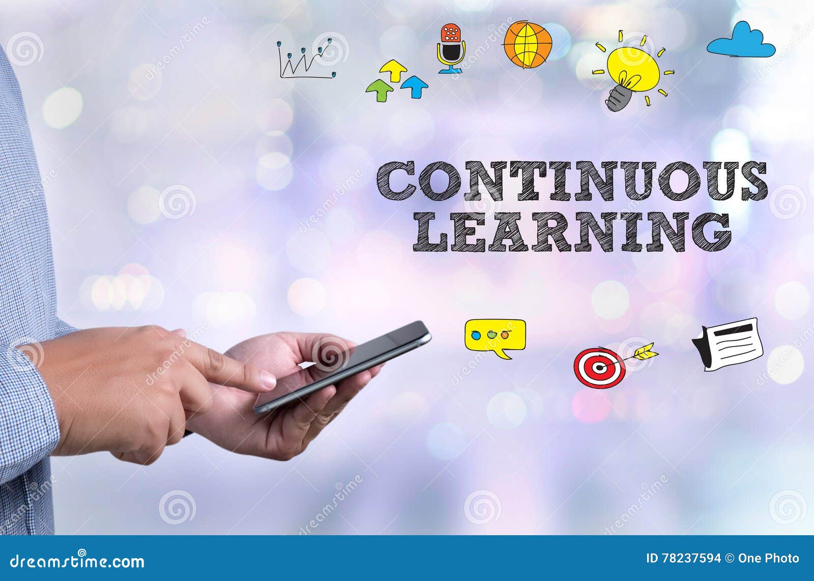 CONTINUOUS LEARNING stock photo. Image of multicolor - 78237594