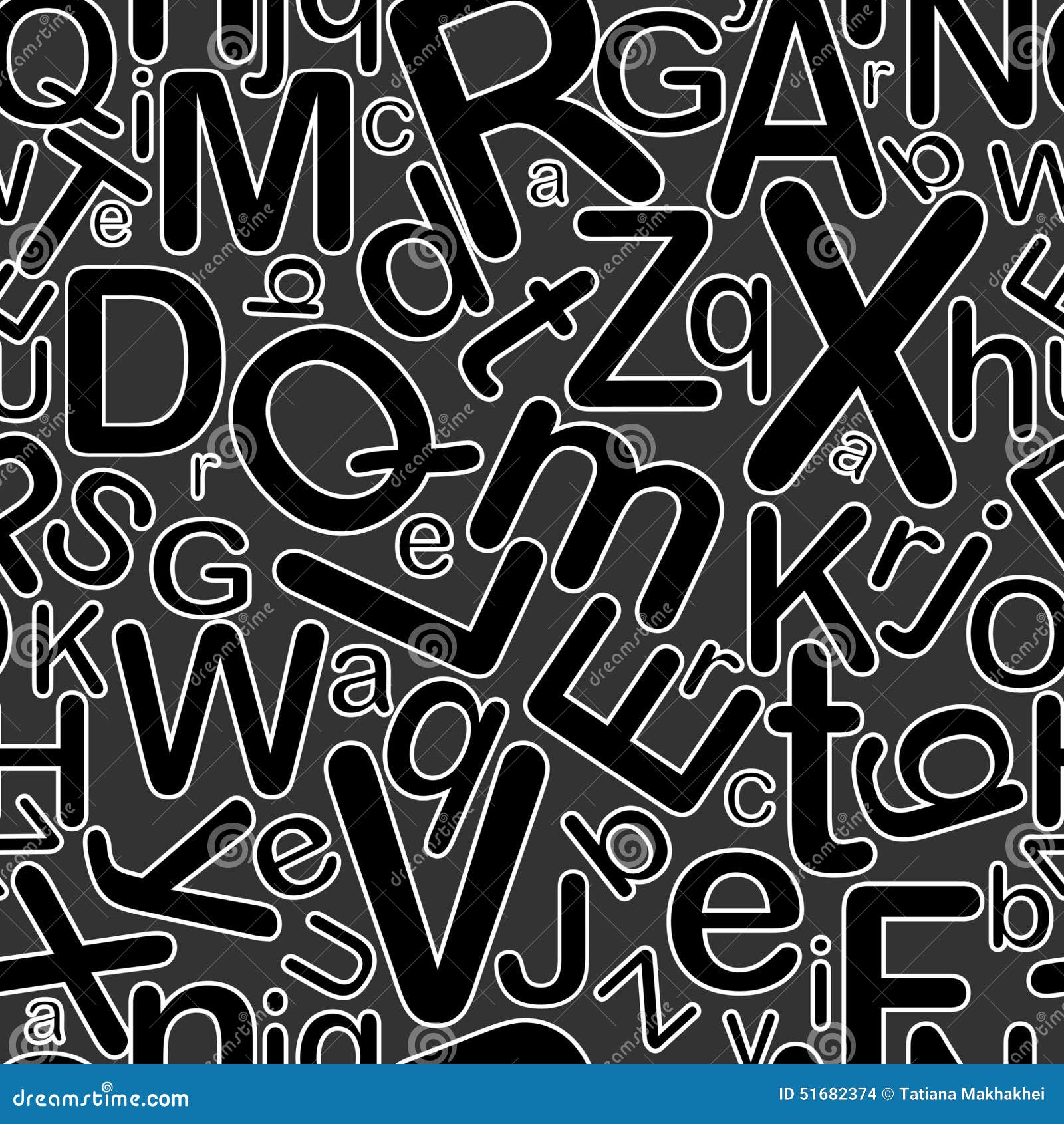 Continuous Letters Pattern Cartoon Vector | CartoonDealer.com #60713571