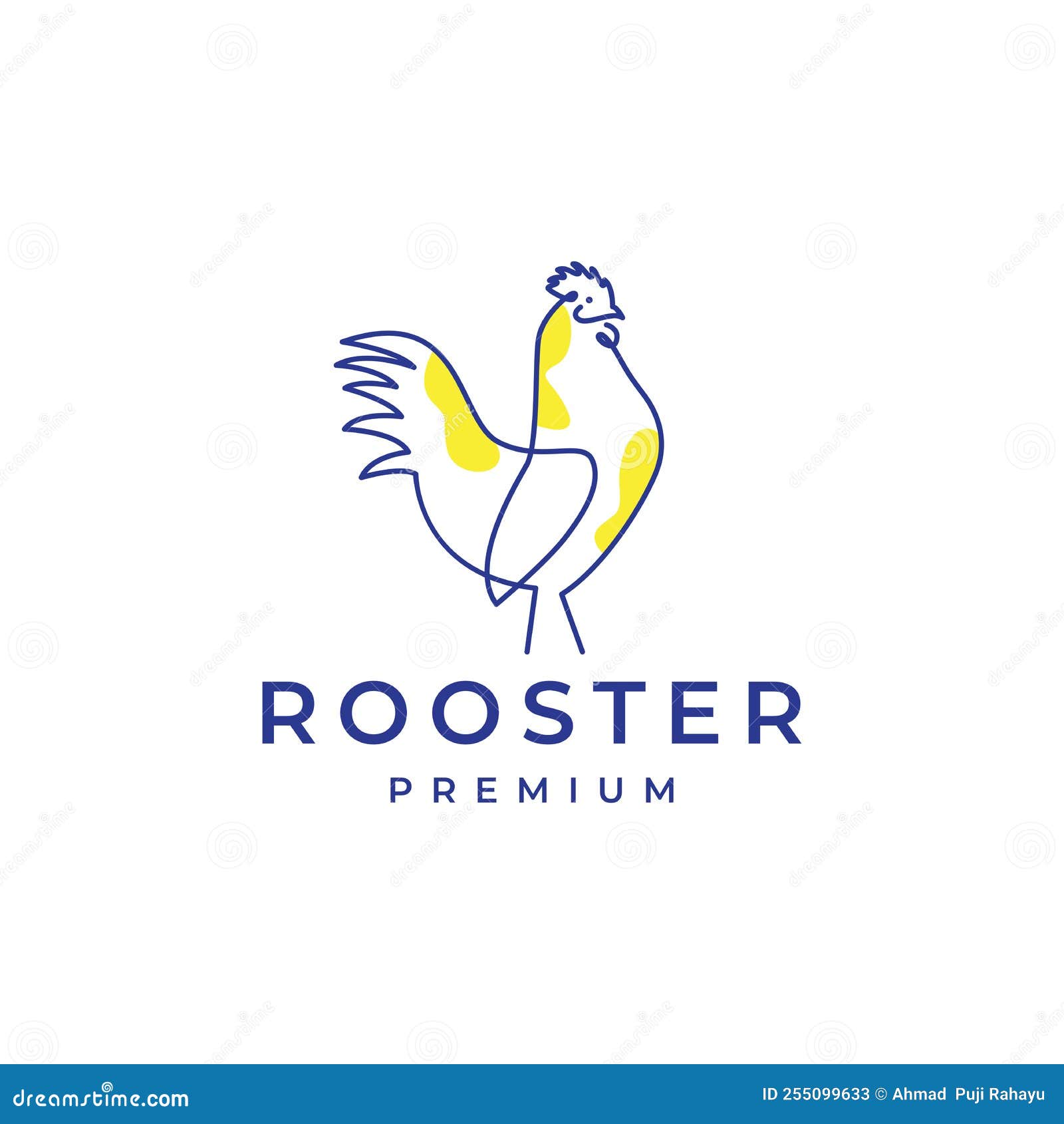 Continuous Line Abstract Rooster Logo Design Stock Vector ... Continuous Line Abstract Rooster Logo Design Stock Vector ...