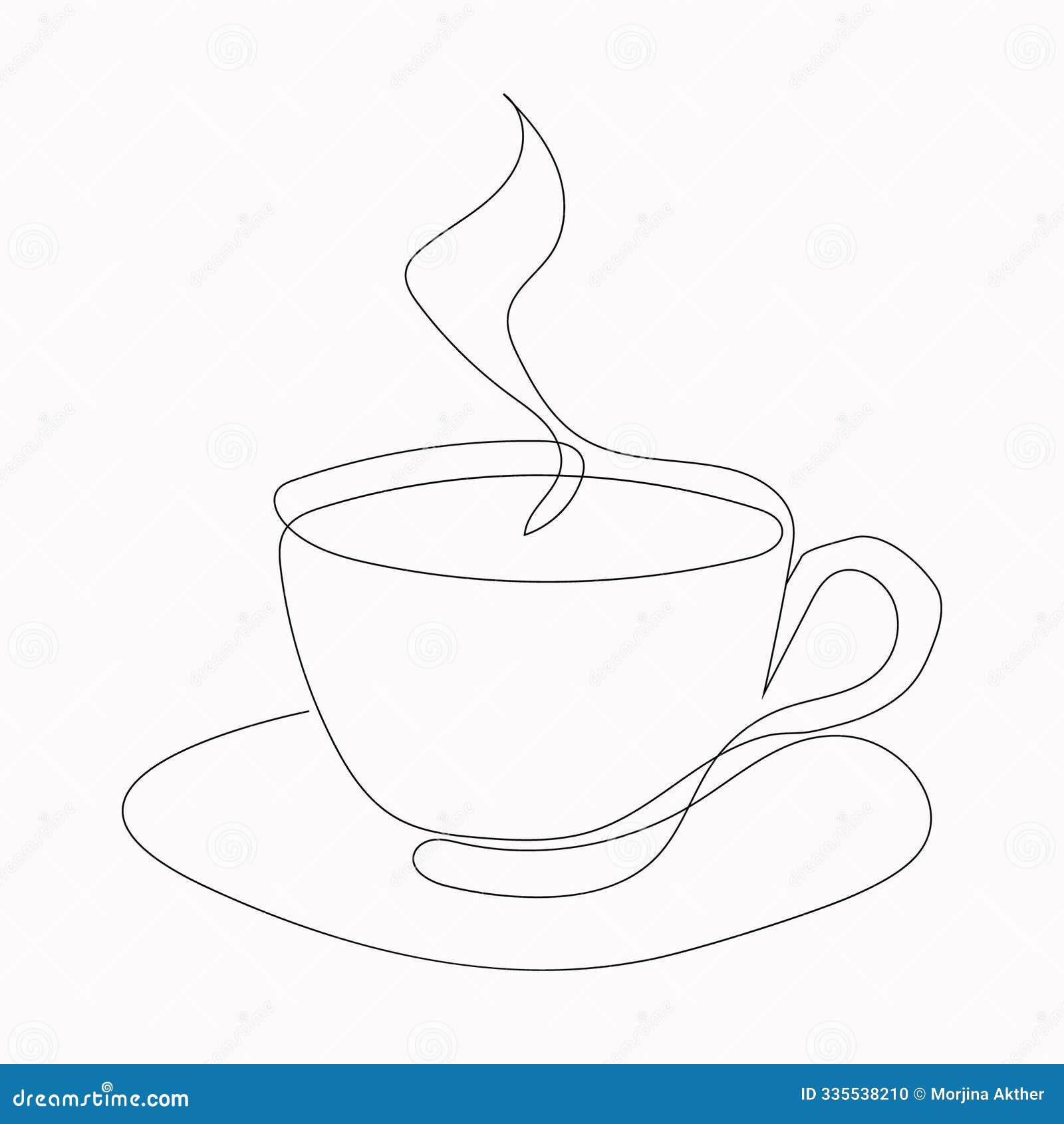Continuous Line Art of Cup of Tea. Stock Vector - Illustration of ...