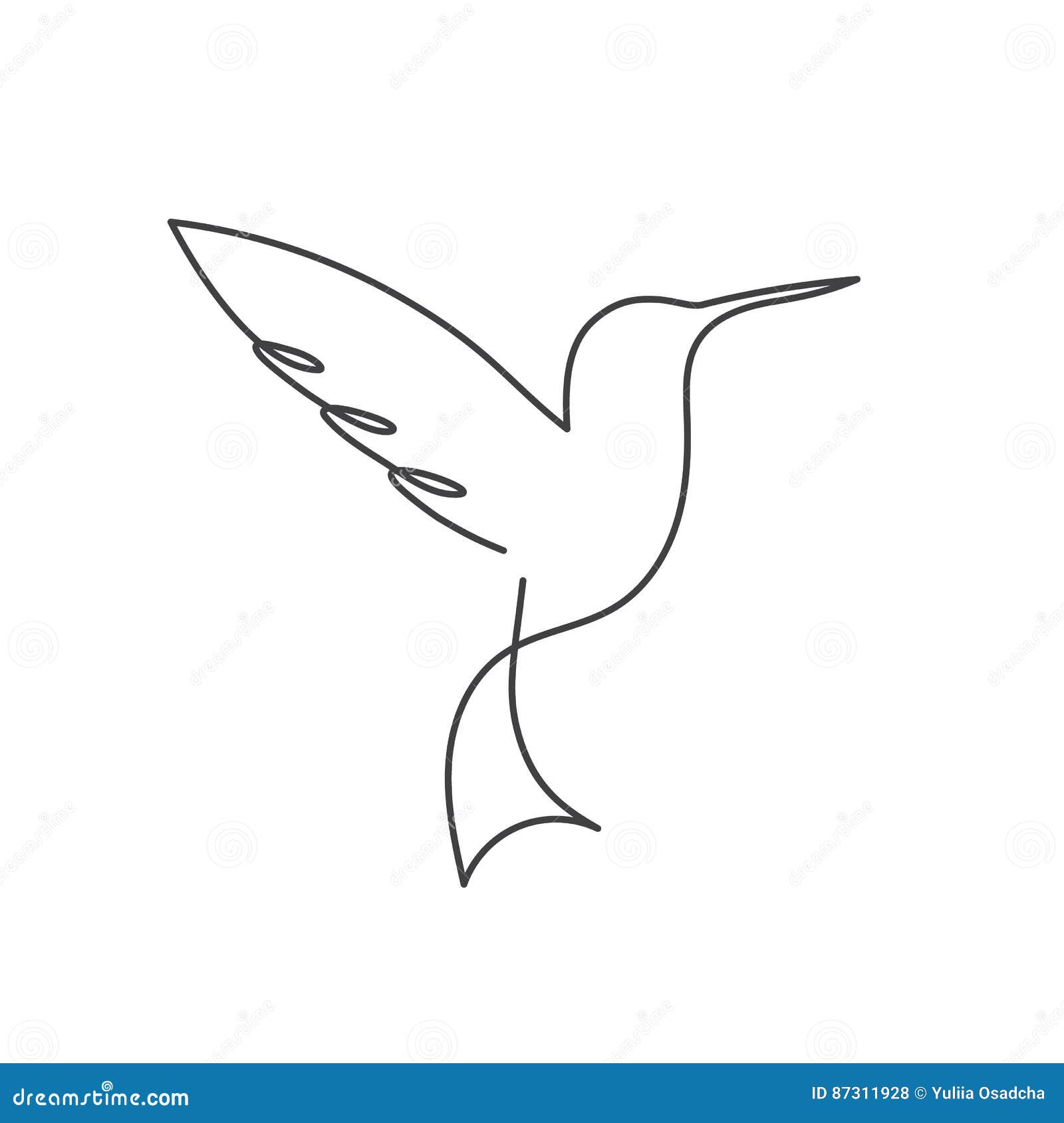 Continuous Line Bird White One Line Drawing Vector Illustration ... Continuous Line Bird White One Line Drawing Vector Illustration ...