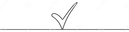 Continuous Line is Creating the Shape of a Check Mark Stock ...
