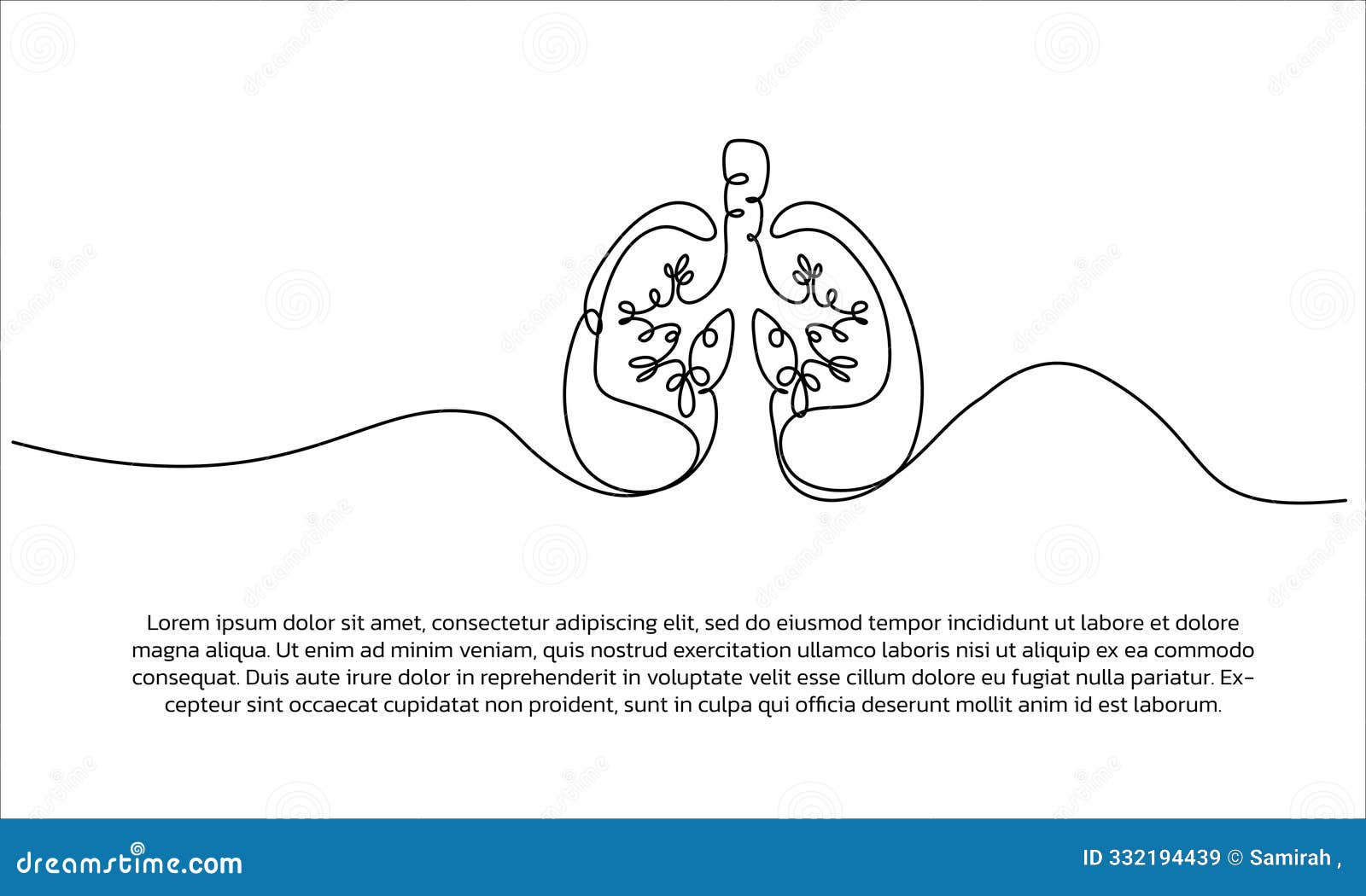 Continuous Line Design of a Young Man Coughing Vector Stock Vector ...