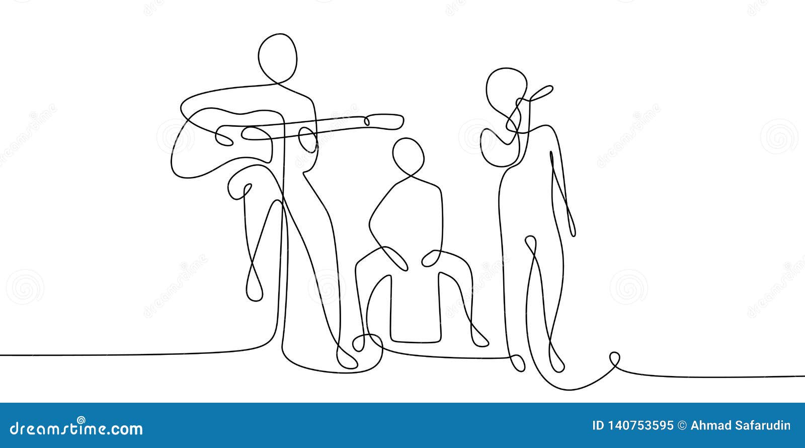 Continuous Line Drawing of Acoustic Concert Performance on the Stage ...