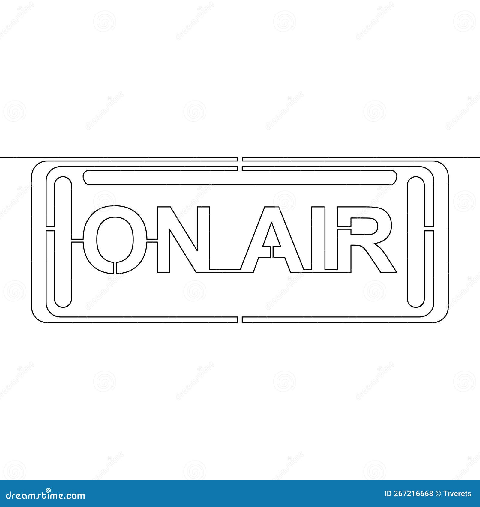 Continuous Line Drawing on AIR Board Message in Studio Icon Vector ...
