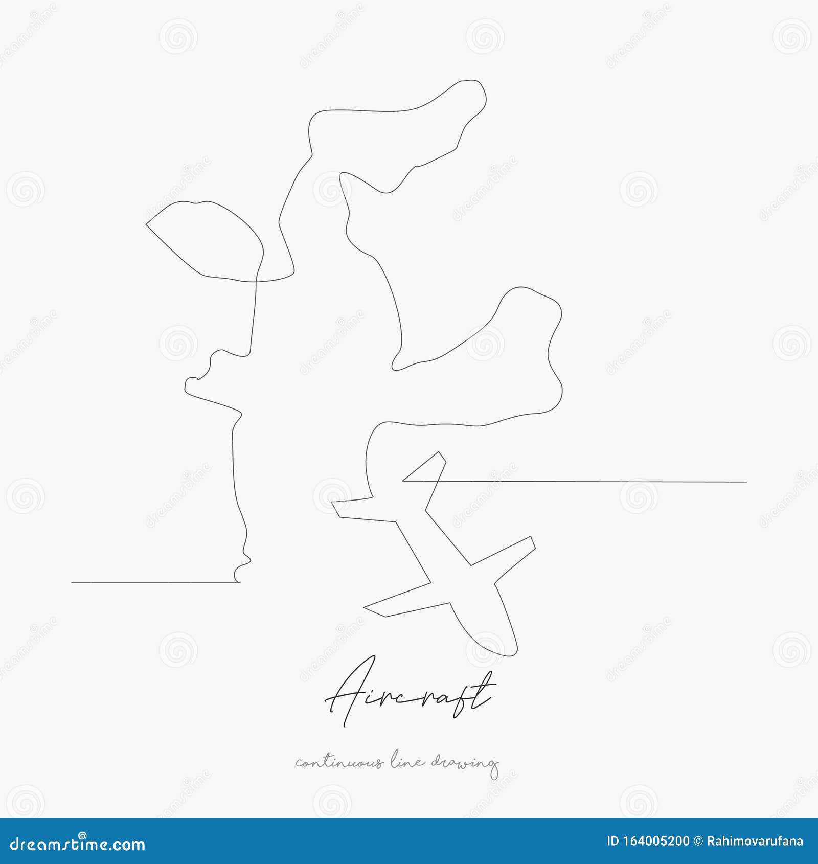 Continuous Line Drawing. Aircraft. Simple Vector Illustration. Aircraft ...