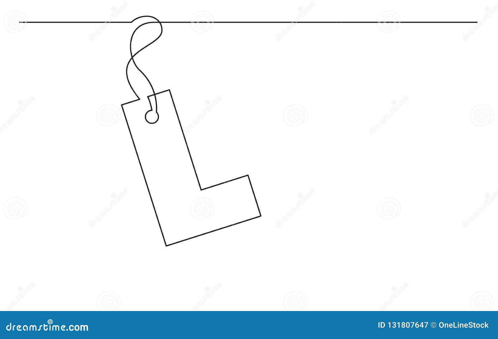 Continuous Line Drawing of Alphabet Letter Label Design Stock Vector ...