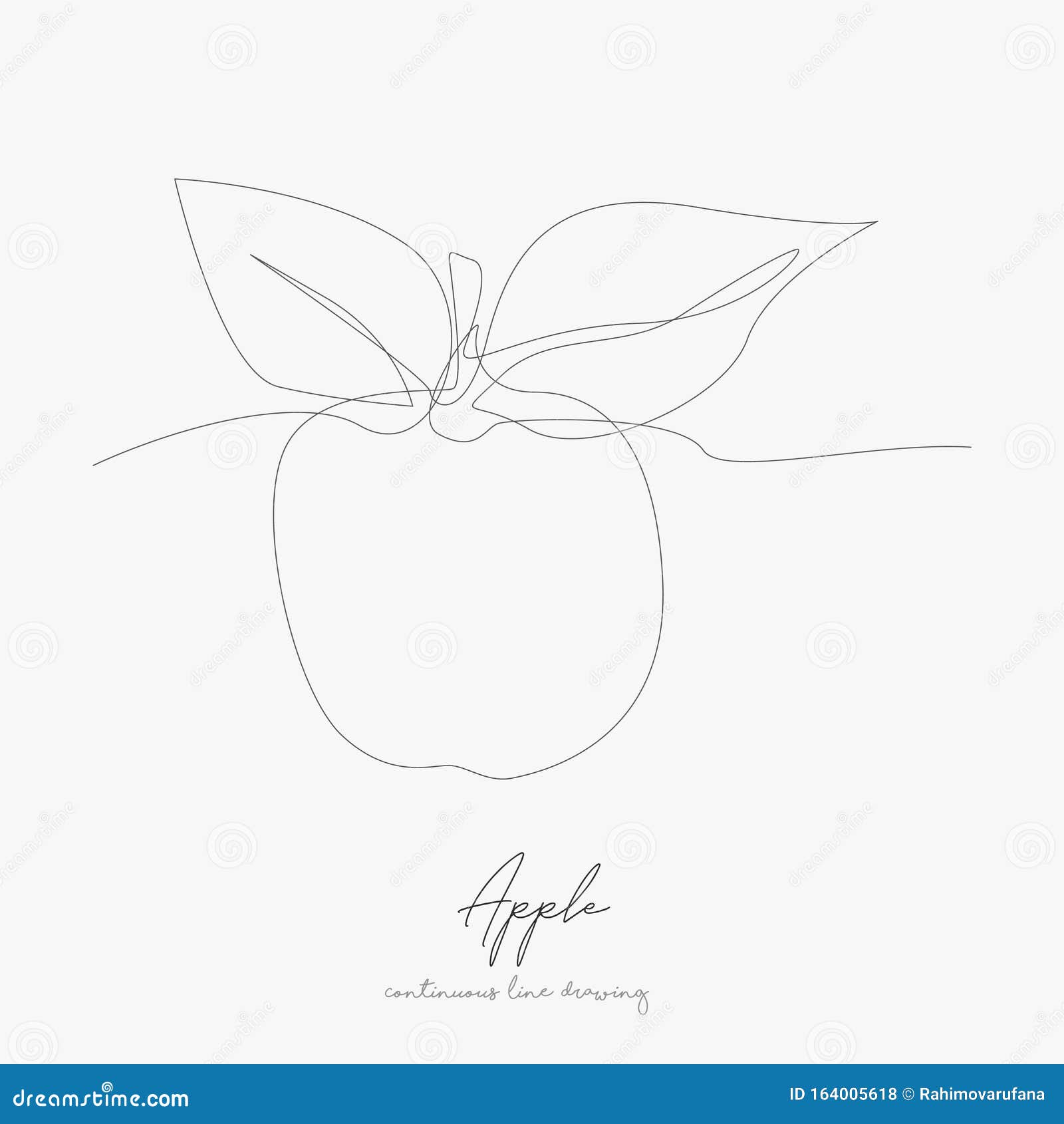 Continuous Line Drawing. Apple. Simple Vector Illustration. Apple ...