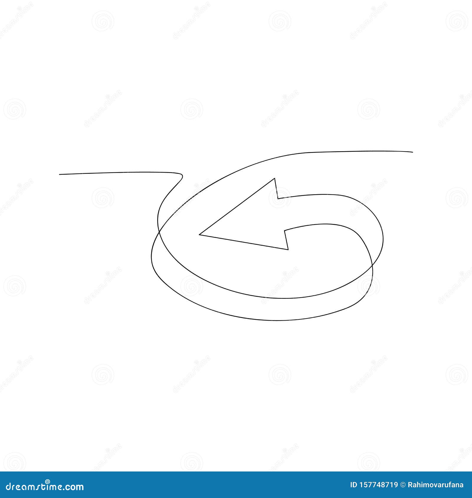 Continuous Line Drawing of Arrow. Isolated Sketch Drawing of Arrow Line ...