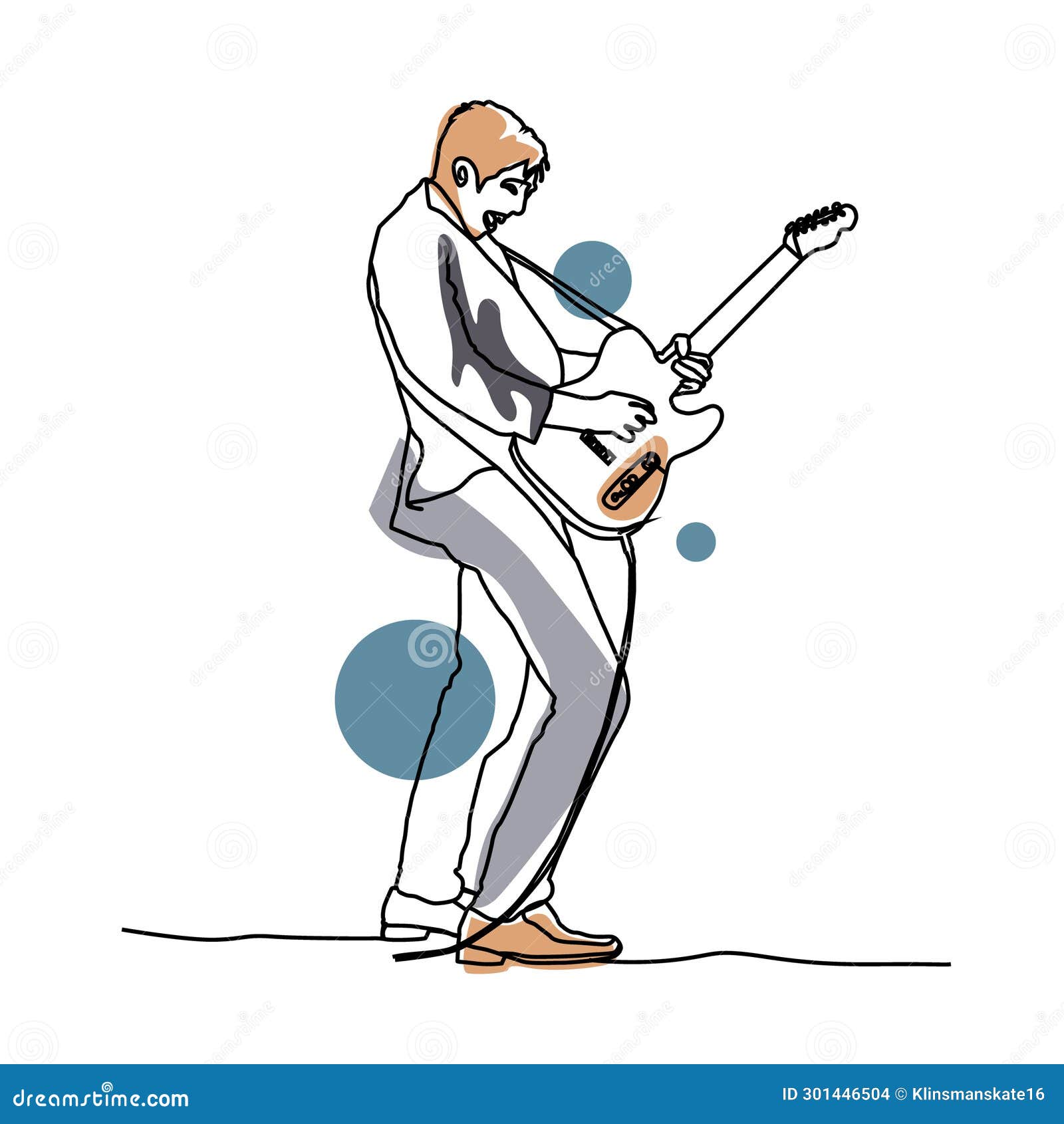 Continuous Line Drawing Art of Illustration Music Isolated Stock Vector ...