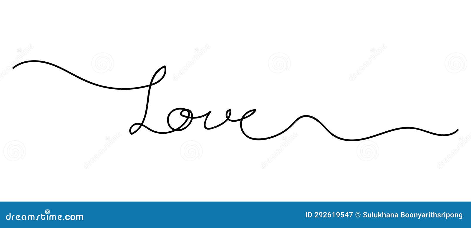 Continuous Line Drawing Art. Love with Black Line Stock Illustration ...
