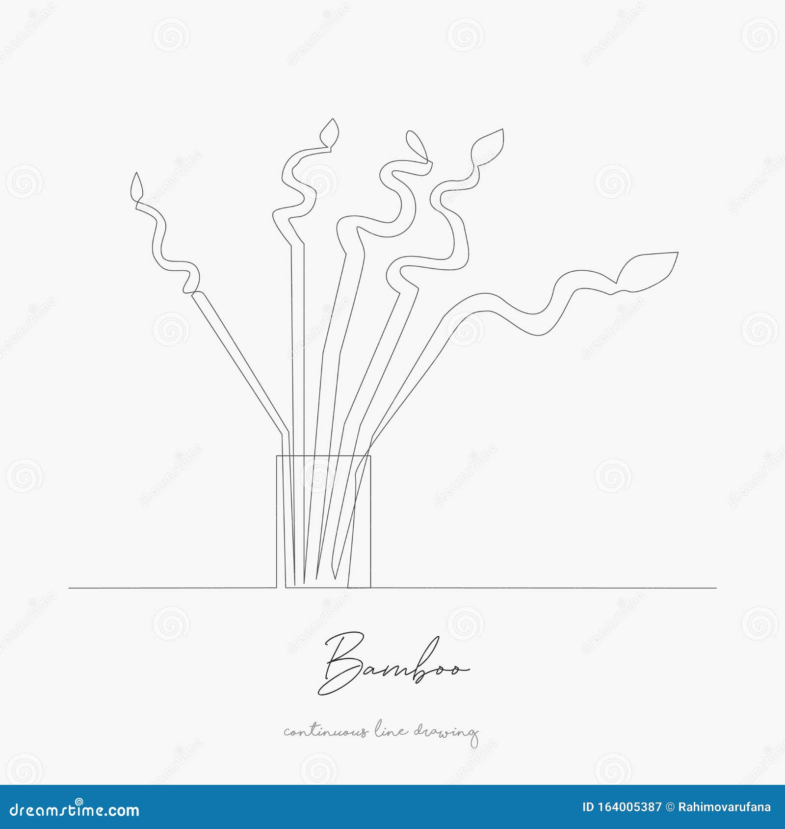 Continuous Line Drawing. Bamboo. Simple Vector Illustration. Bamboo ...