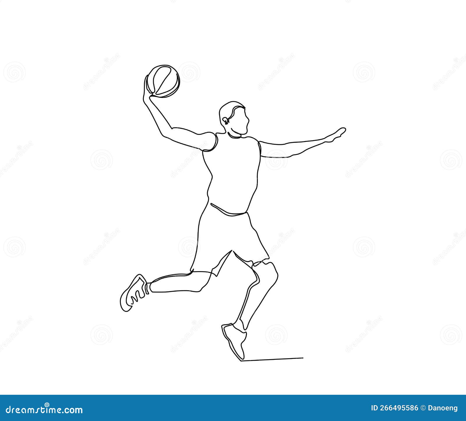 Continuous Line Drawing Of Basketball Player In Action. Basketball ... Continuous Line Drawing Of Basketball Player In Action. Basketball ...