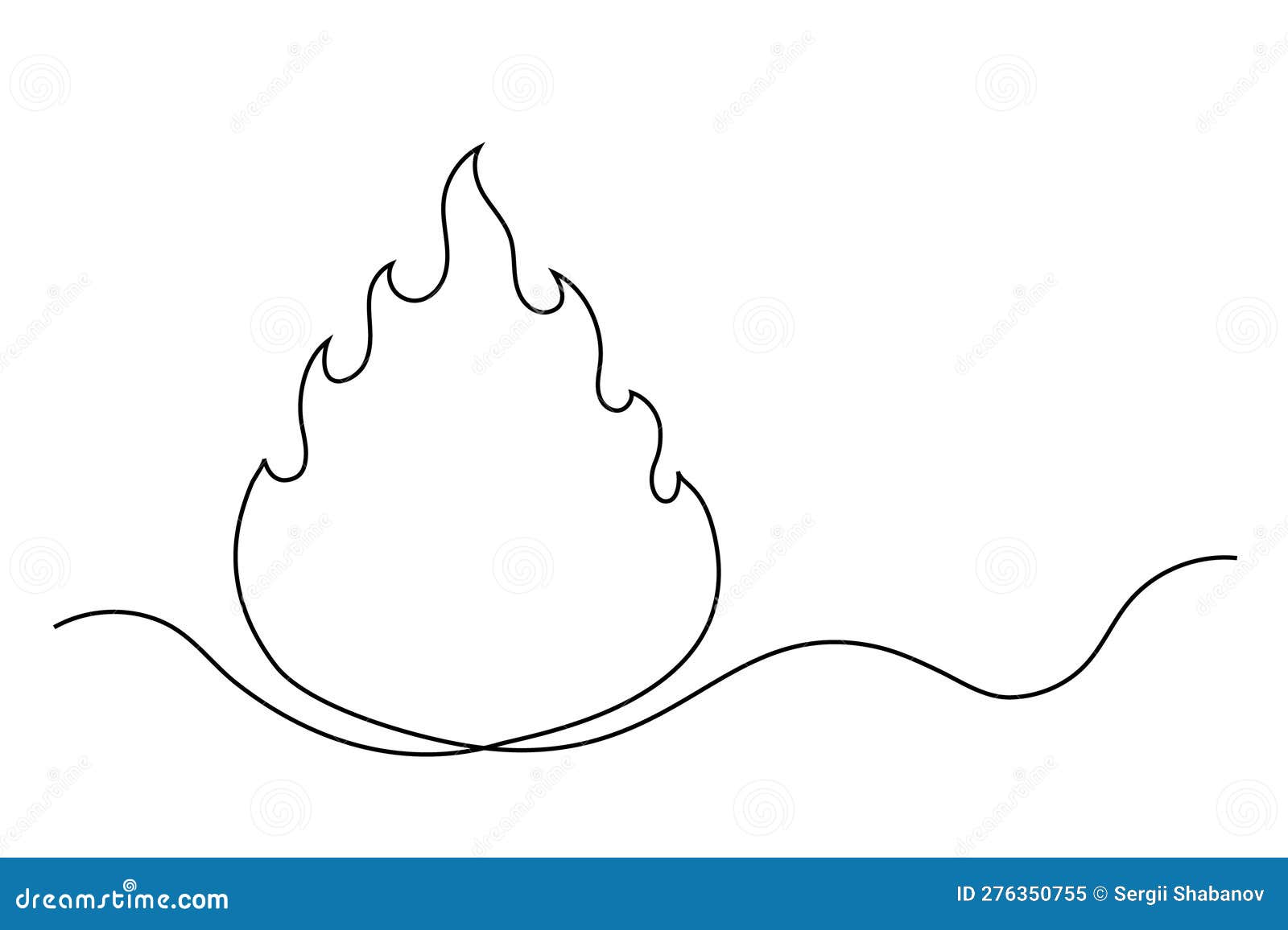 Continuous Line Drawing Bbq Fire Stock Vector - Illustration of frame ...