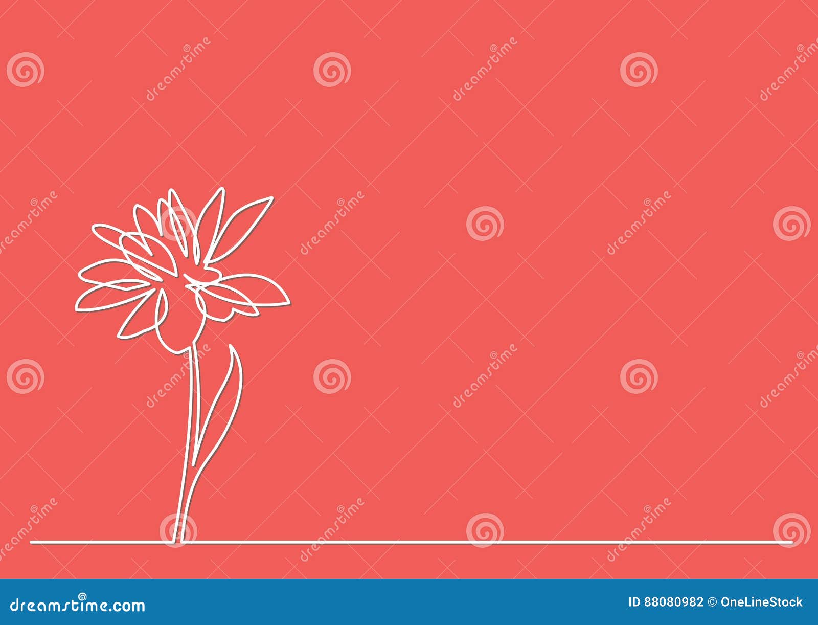 Continuous Line Drawing Of Beautiful Flower Vector Illustration ...