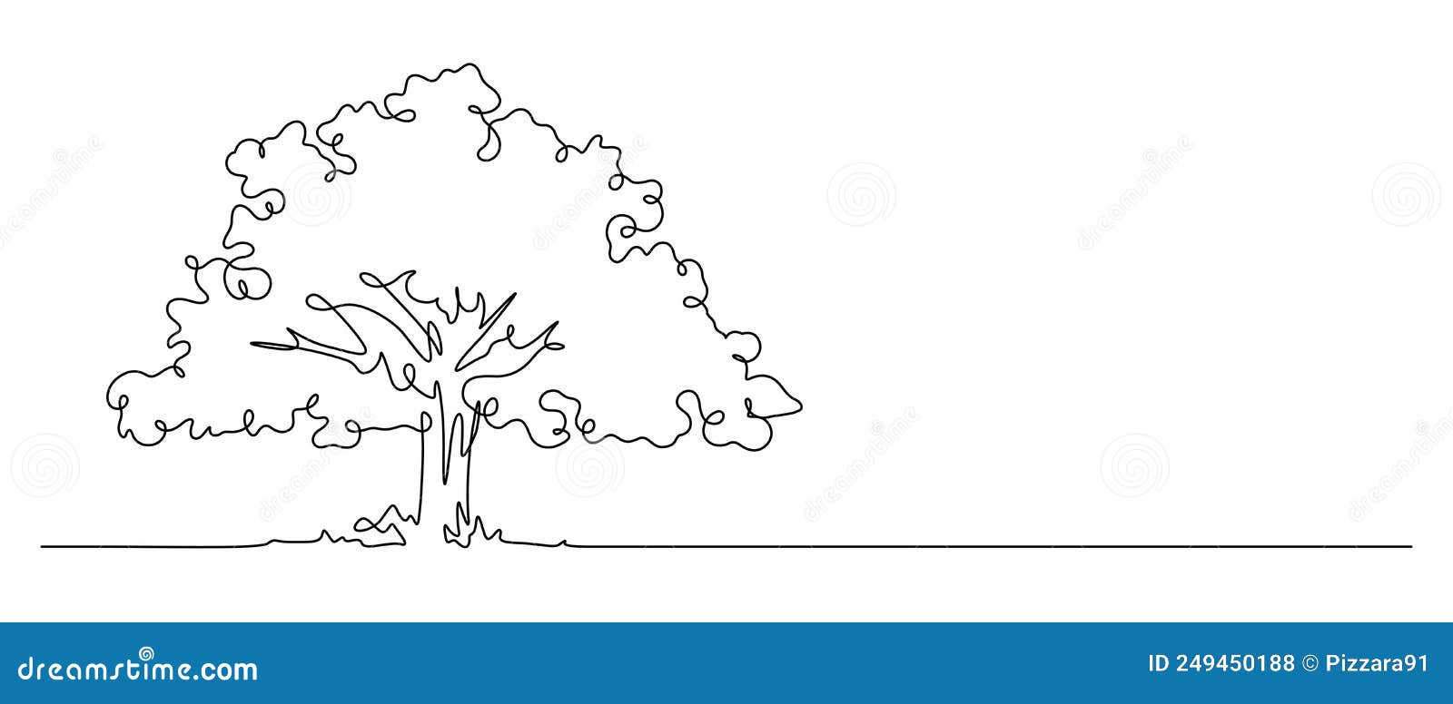 One Line Tree Royalty-Free Cartoon | CartoonDealer.com #112549499