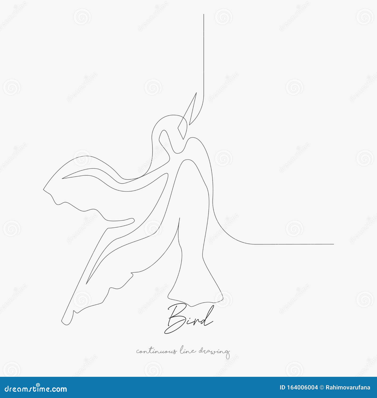 Continuous Line Drawing. Bird. Simple Vector Illustration. Bird Concept ...