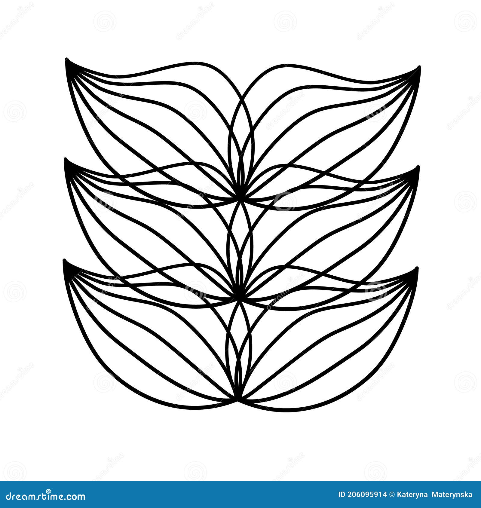 Continuous Line Drawing Black Sketch Isolated on White Background. Line ...