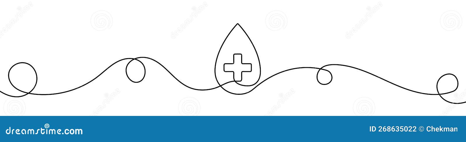 Continuous Line Drawing of Blood Drop. Line Art of Blood Drop Icon ...