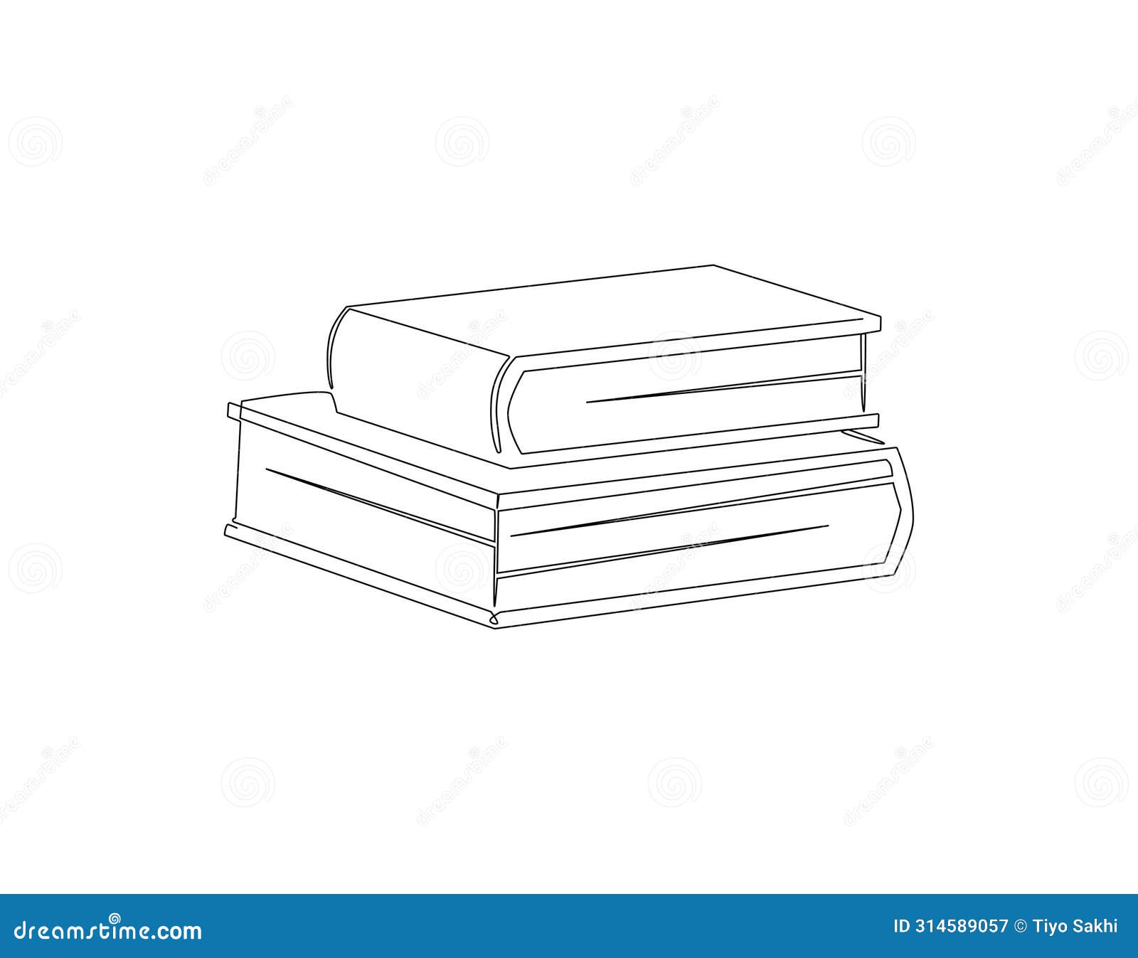 Continuous Line Drawing of Book. One Line of Book Have Been Open. Books ...