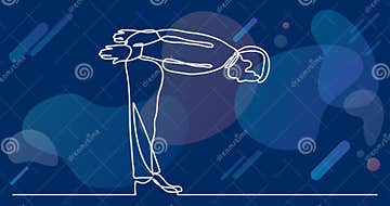 Continuous Line Drawing of Business Person - Bowing Down Stock Vector ...