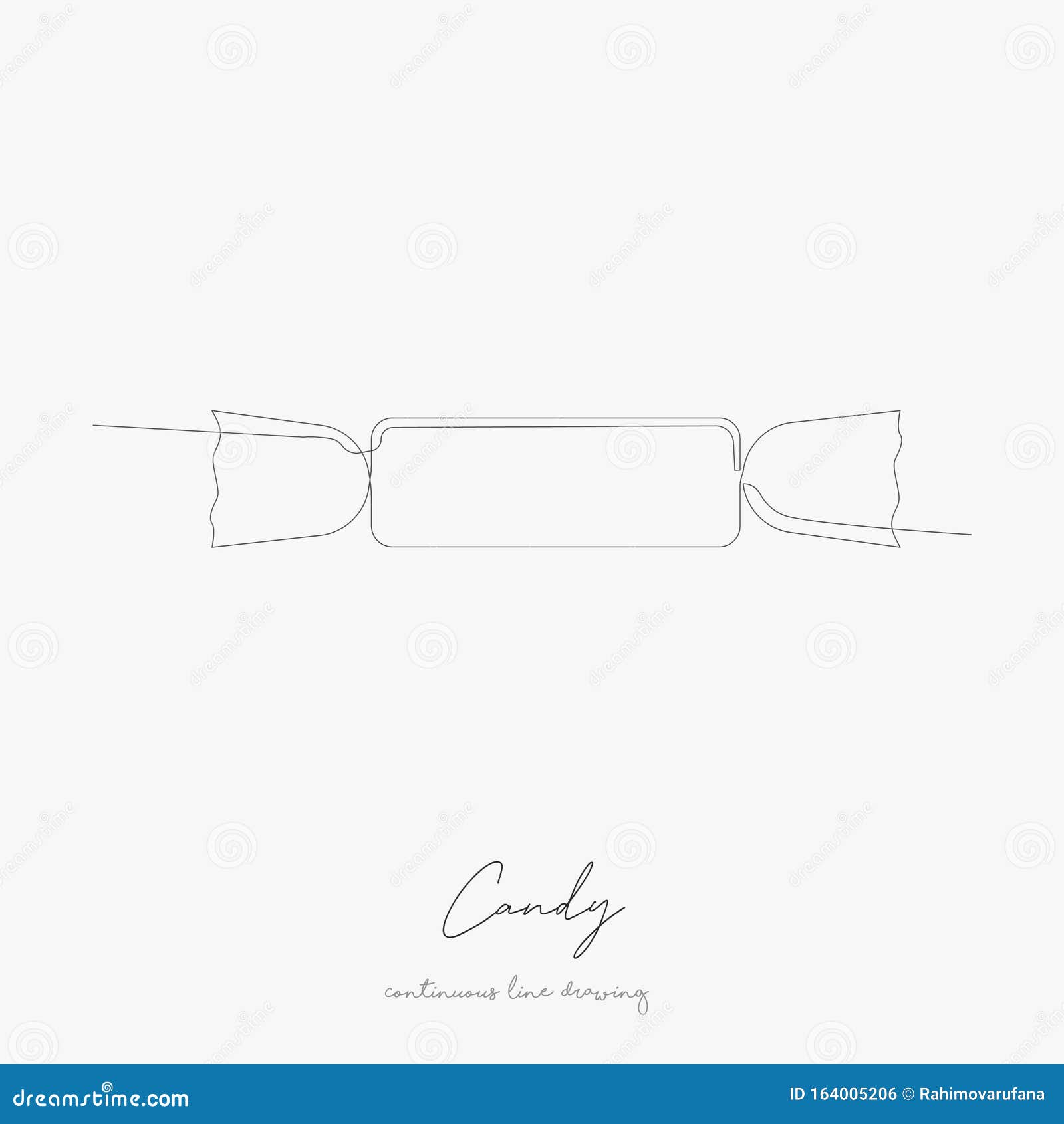 Continuous Line Drawing. Candy. Simple Vector Illustration. Candy ...