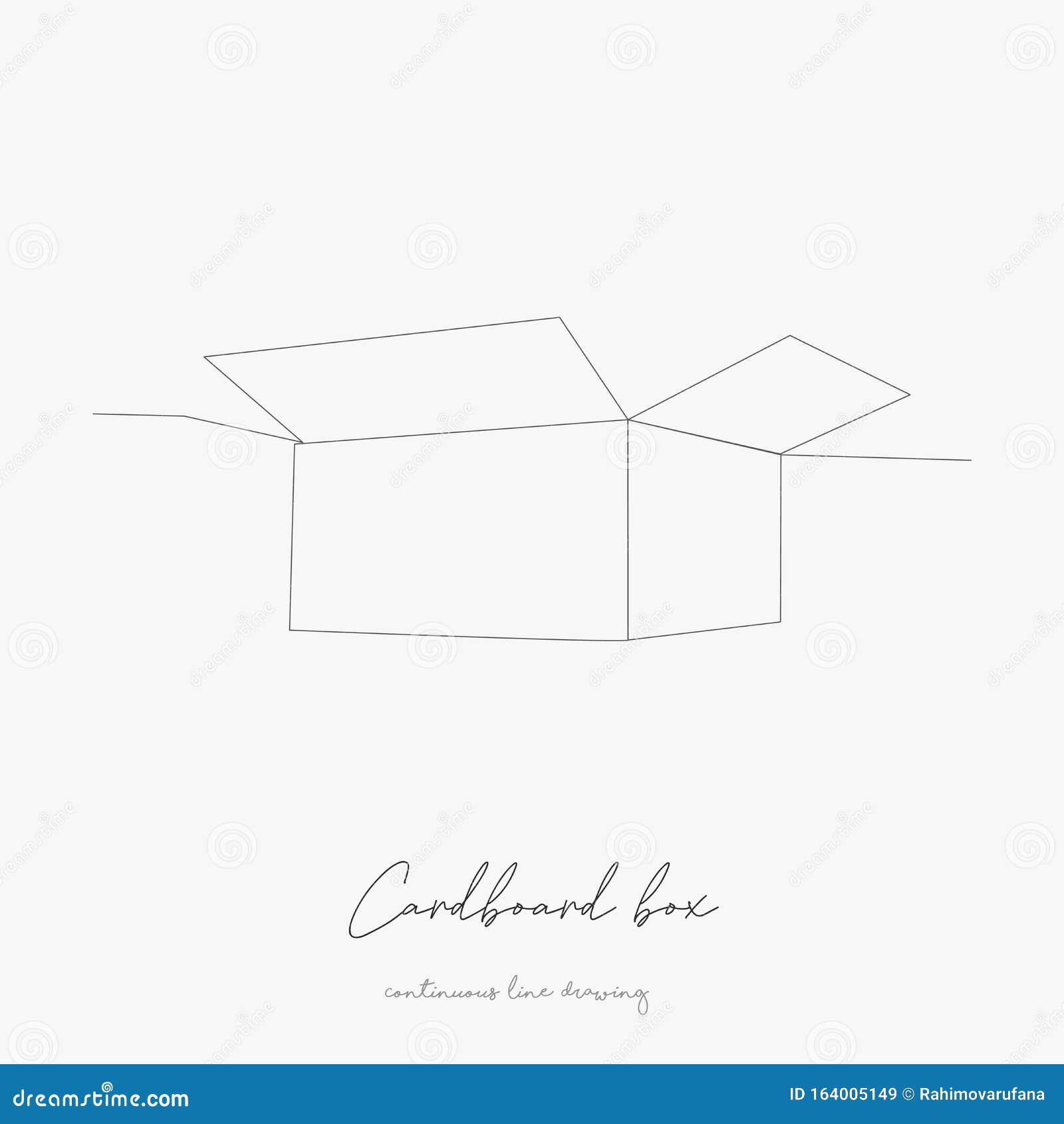 Continuous Line Drawing. Cardboard Box. Simple Vector Illustration ...