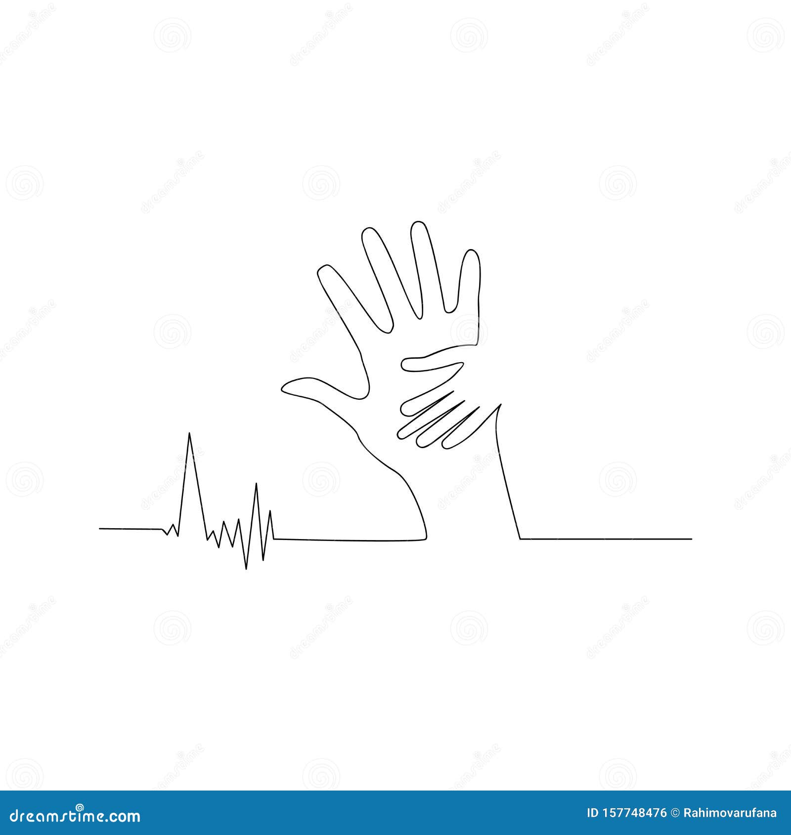 Caring Hand Logo Set. Vector Illustration. Helping Hand Insignia ...