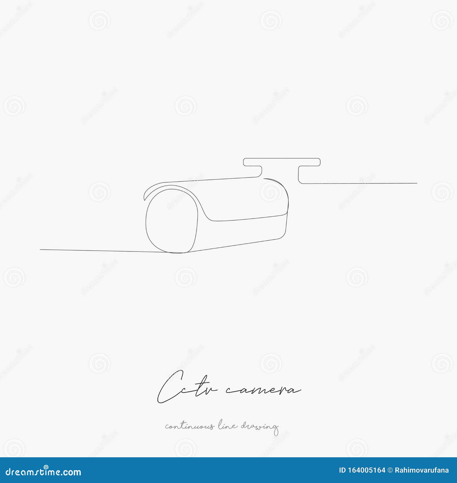 Continuous Line Drawing. Cctv Camera. Simple Vector Illustration. Cctv ...