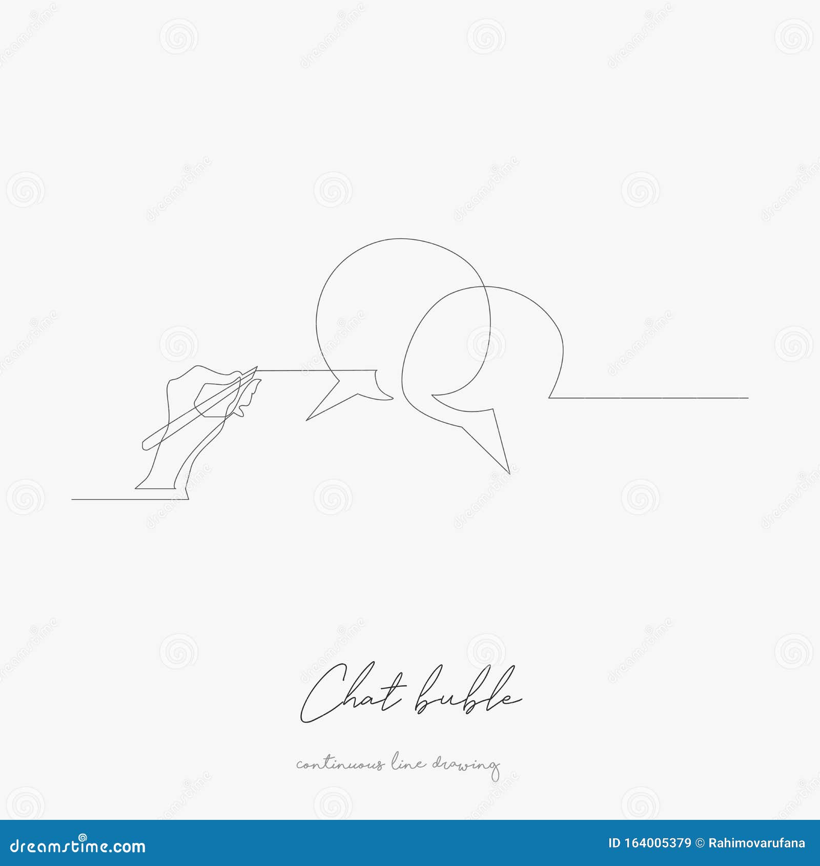Continuous Line Drawing. Chat Buble. Simple Vector Illustration. Chat ...
